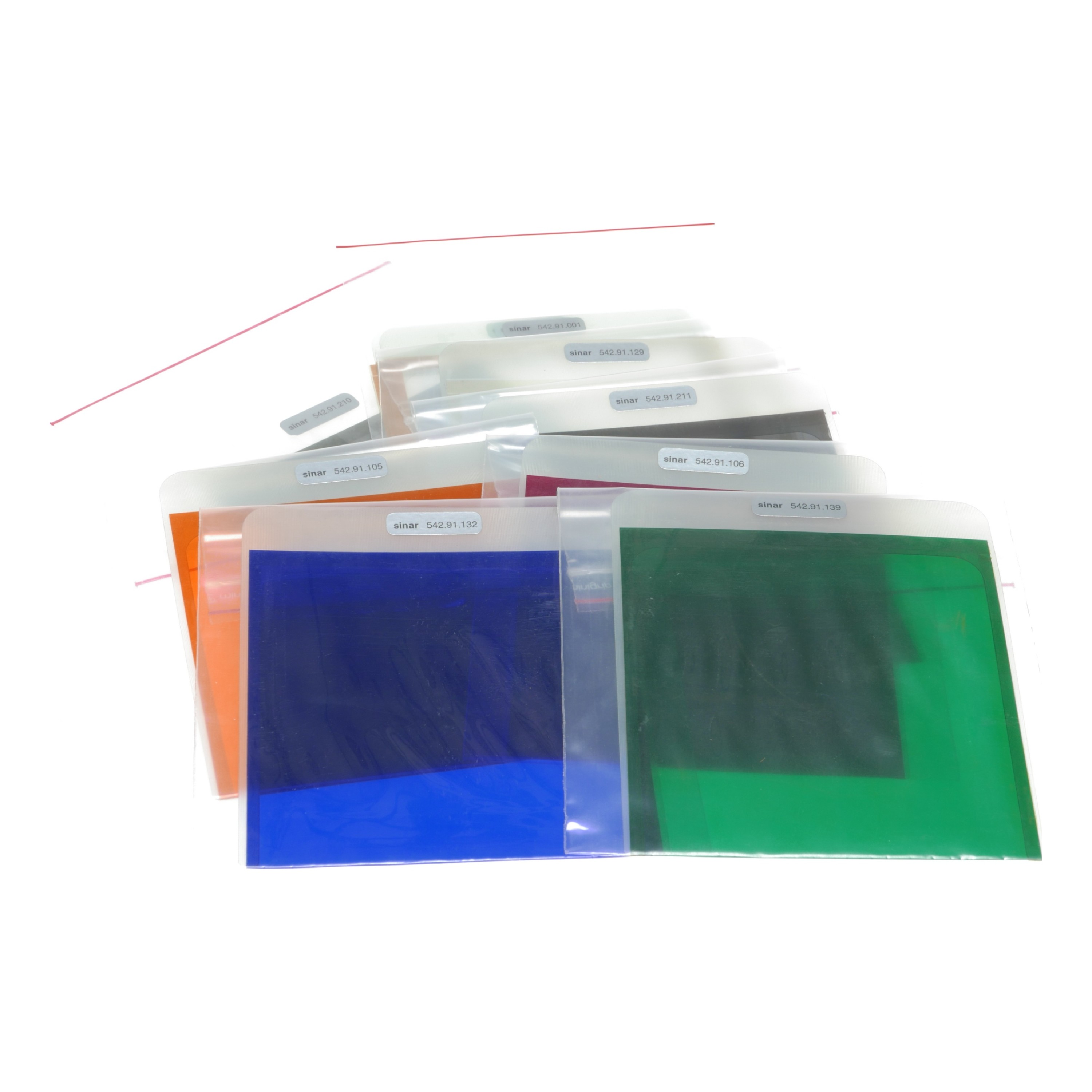 Large assortment of rare color SINAR filters in excellent condition
