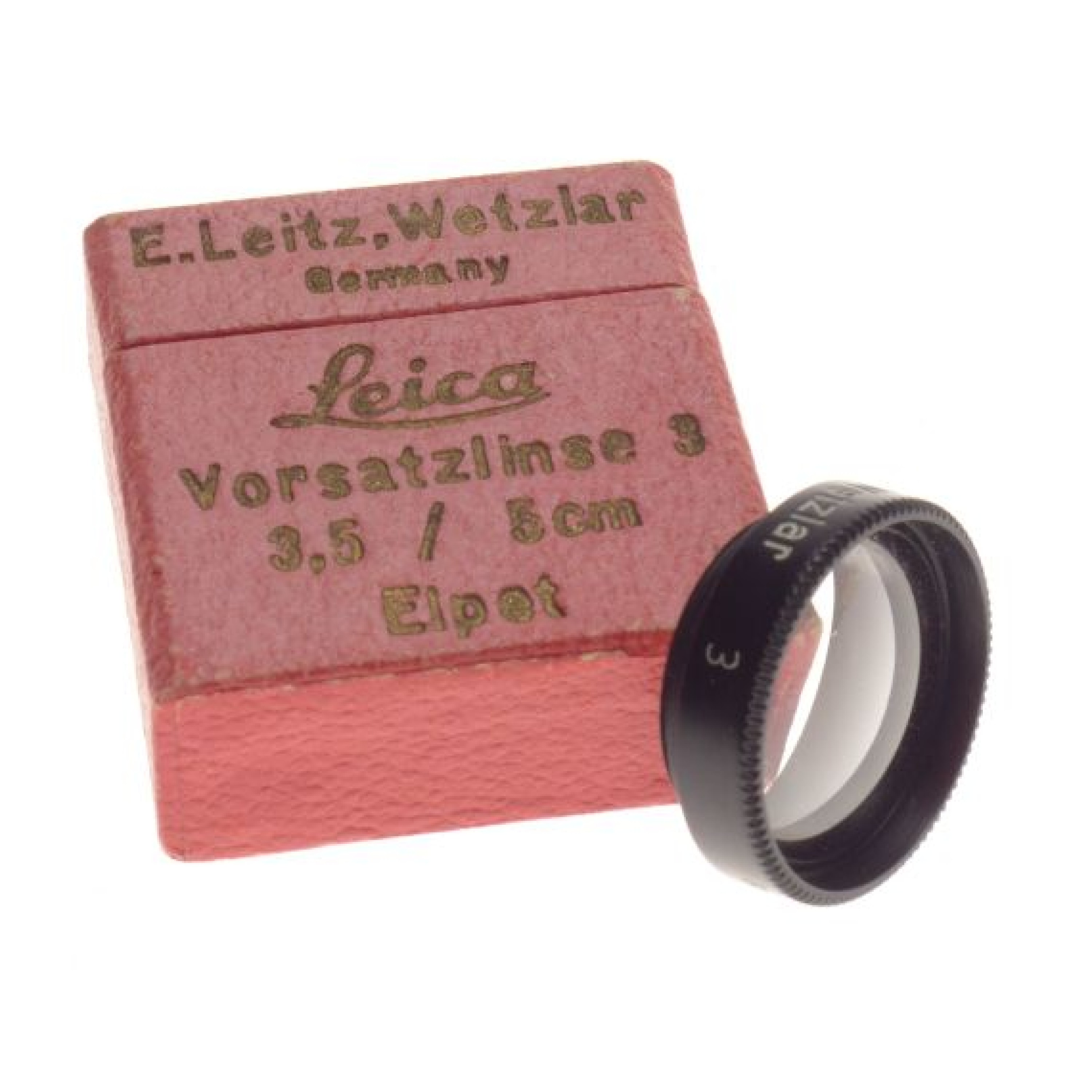 Buy 3 close focus lens e.leitz wetzlar red boxed 3,5-5cm vorsatzlinse 3 ...