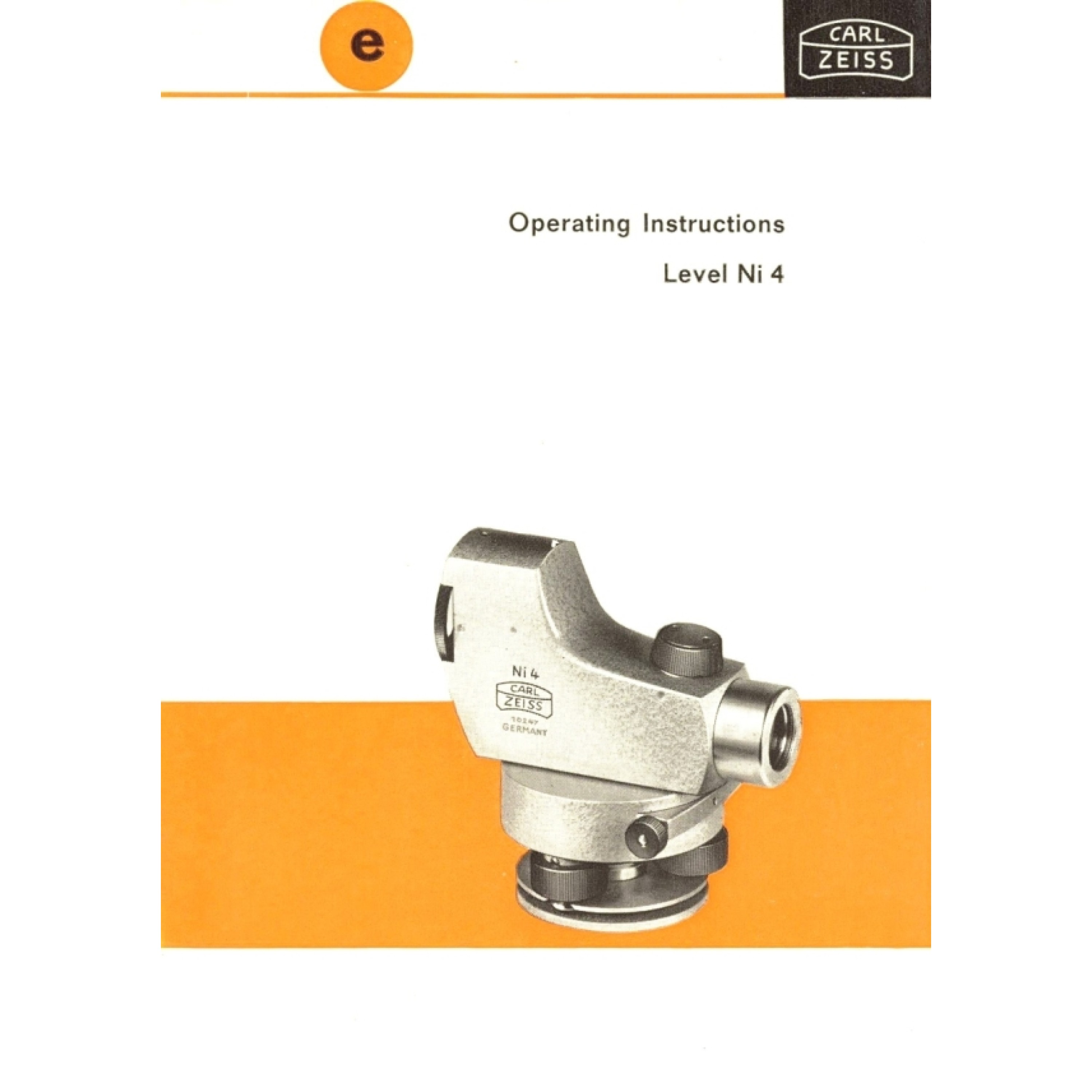 Buy zeiss operating instructions level ni 4 manual data | vintage film ...