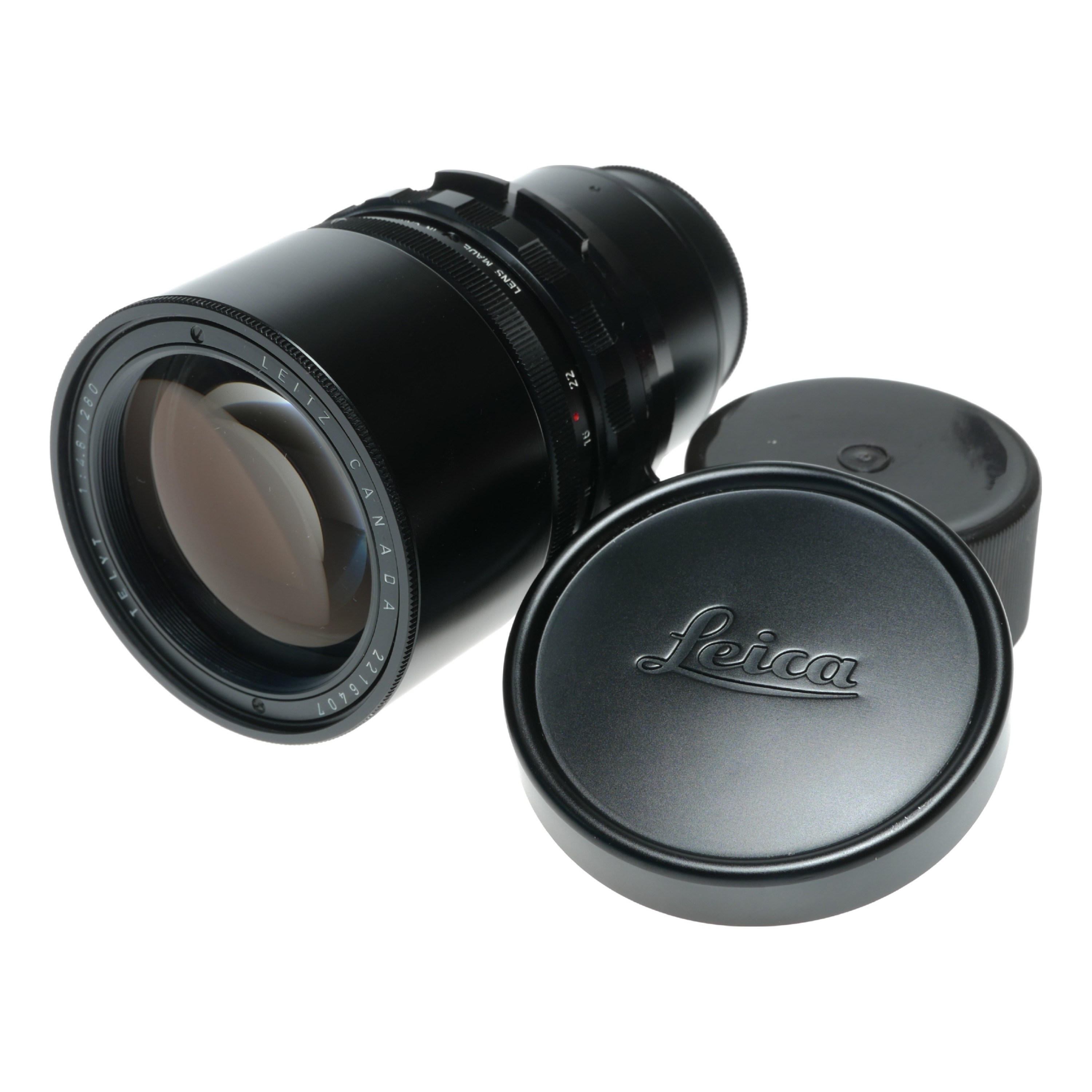 Buy leitz 11901 telyt 1:4.8/280 leica telephoto camera lens black caps ...
