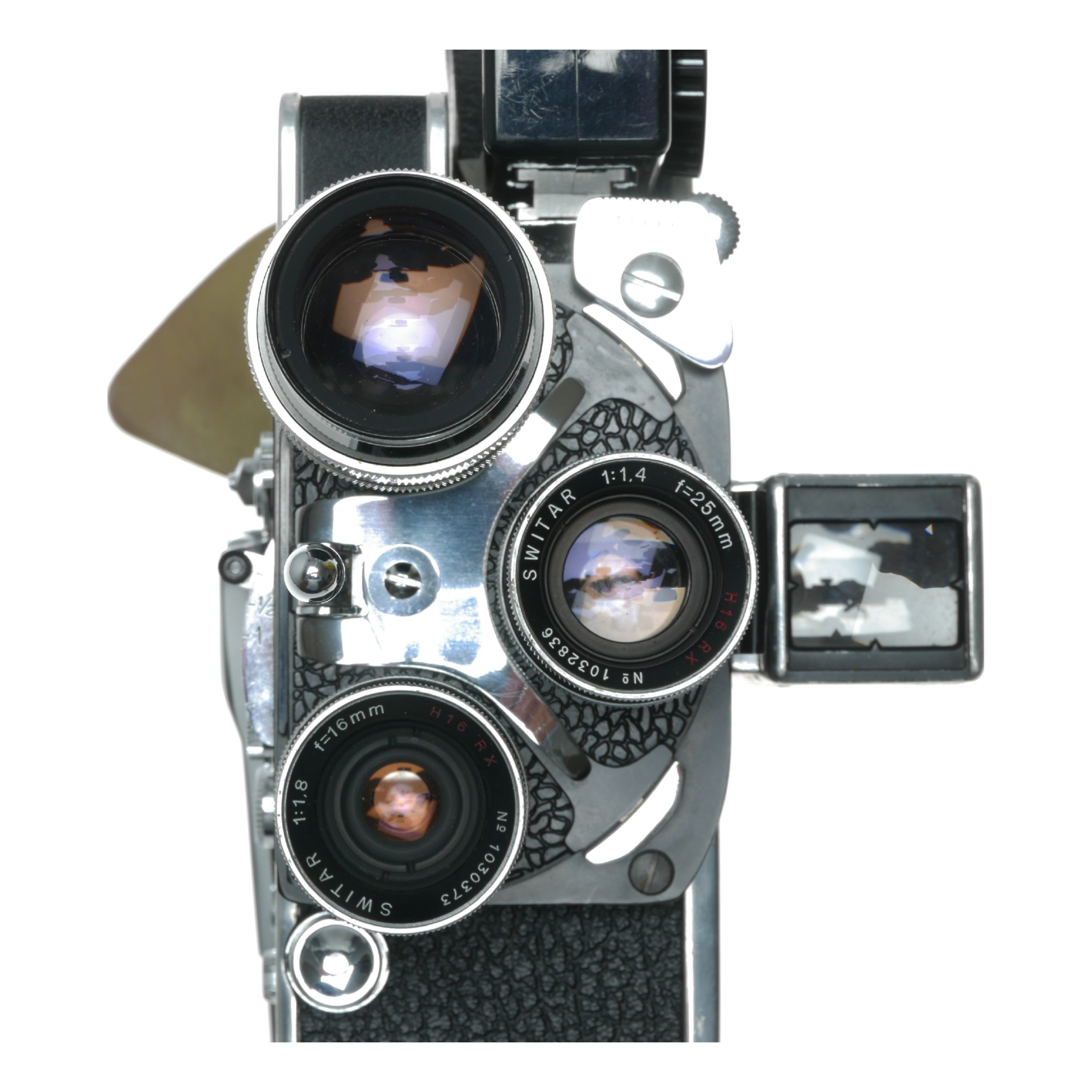 Bolex H16 Reflex Cine Camera Kit Rex 4 Meter Lenses